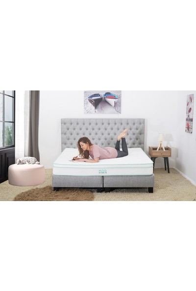 Noa Yatak Generıc Visco Jel Teknolojili Anti Statik Örme Kumaş Ultra Ortopedik Yaylı Yatak 90x190 Tek Kişilik