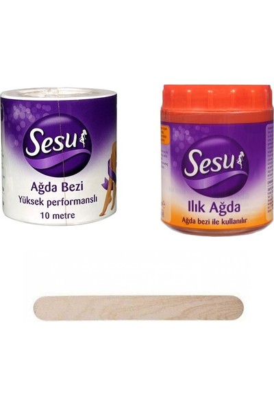 Sesu Ilık Ağda + 10 M Ağda Bezi + Çubuk Sesu Ilık Ağda + 10 M Ağda Bezi + Çubuk