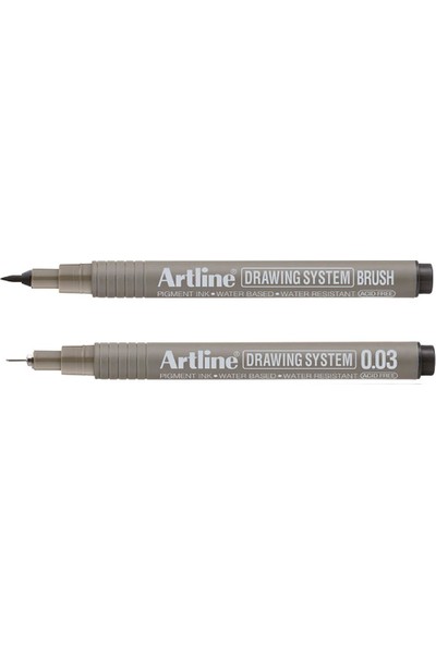 Artline Drawing System Teknik Çizim Kalemi Brush + 0.03 mm Artline Drawing System Teknik Çizim Kalemi Brush + 0.03 mm