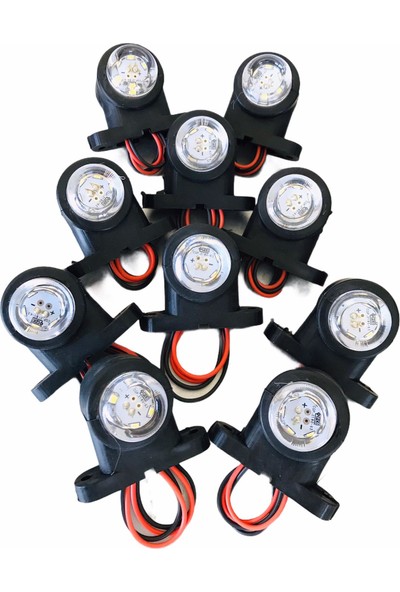 Net Oto Market Mini Takoz Lamba 12 Ledli Beyaz-Kırmızı 10 Lu Paket 12-24 Volt Uyumlu Net Oto Market Mini Takoz Lamba 12 Ledli Beyaz-Kırmızı 10 Lu Paket 12-24 Volt Uyumlu