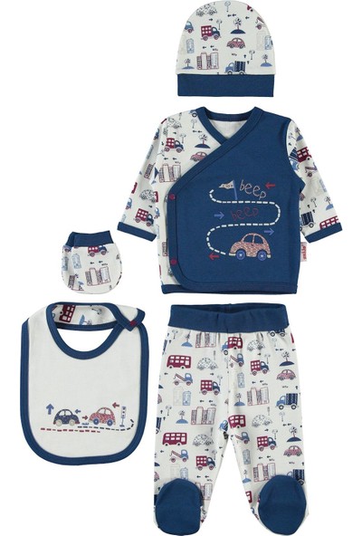 Kujju Erkek Bebek 5'li Zıbın Takımı Yenidoğan Indigo Kujju Erkek Bebek 5'li Zıbın Takımı Yenidoğan Indigo