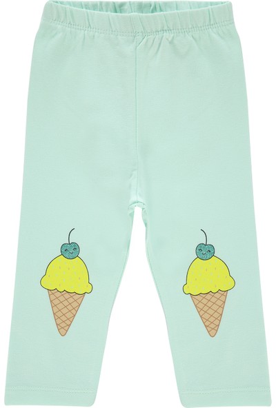 Civil Baby Kız Bebek Uzun Tayt 6-18 Ay Mint Yeşili