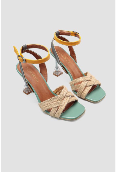 Idella Yeşil Bilekten Baretli Kare Burun Topuklu Ayakkabı Idella Yeşil Bilekten Baretli Kare Burun Topuklu Ayakkabı