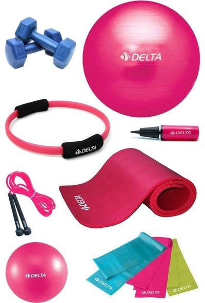 Delta 10 mm Deluxe Minderli 55 cm PFS Full Pilates Seti Delta 10 mm Deluxe Minderli 55 cm PFS Full Pilates Seti