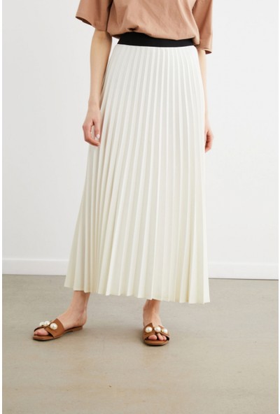 Terzi Dükkanı Plise Etek Beyaz Terzi Dükkanı Plise Etek Beyaz
