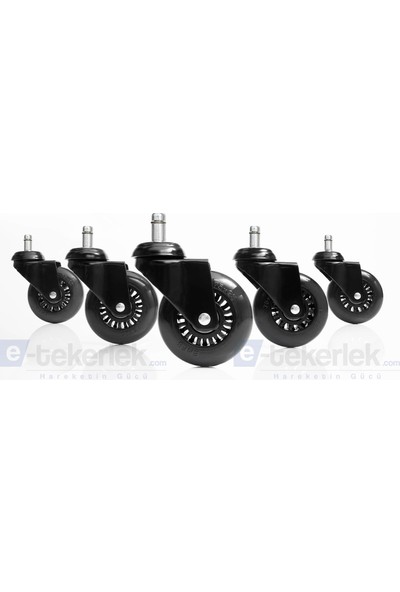 Emes 5 Adet EP08DBP75E Rollerblade Tarzı Ofis Koltuk Tekerleği Rulmanlı Çap:75 Poliüretan Kaplı Siyah Maşalı Emes 5 Adet EP08DBP75E Rollerblade Tarzı Ofis Koltuk Tekerleği Rulmanlı Çap:75 Poliüretan Kaplı Siyah Maşalı
