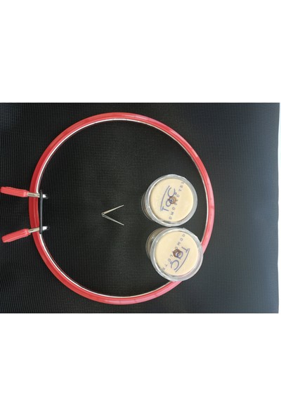 Lily Hobbyland Lilyhobbyland Tel Kırma Başlangıç Kiti Siyah Renk Kare Tül 2 Adet Taç Tel Kırma Teli ve Büyük Yaylı Kasnak Kit 1