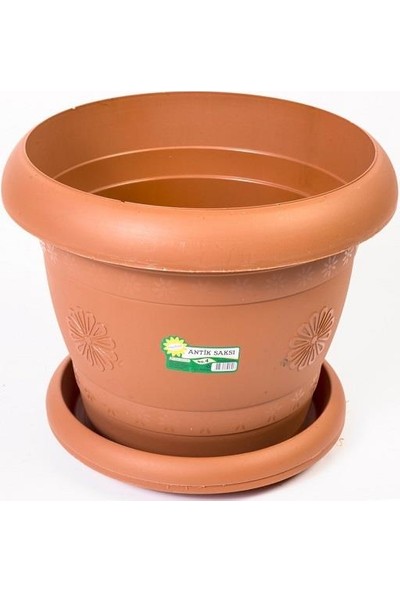 Hak Plastik Saksı Yuvarlak No:4 Antik 7,5 lt