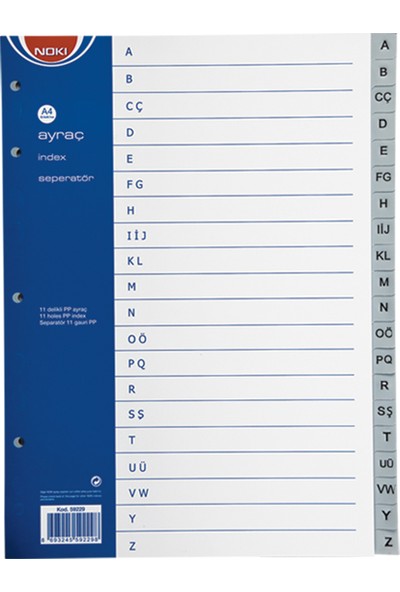 Noki Seperatör A-Z Harfli