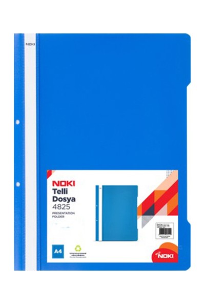 Noki Telli Dosya Plastik Ekonomik Mavi 50'li Paket Noki Telli Dosya Plastik Ekonomik Mavi 50'li Paket
