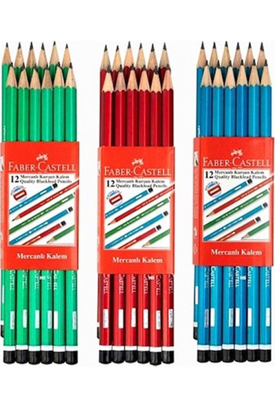 Faber-Castell Mercanlı Kurşun Kalem 12'li Faber-Castell Mercanlı Kurşun Kalem 12'li