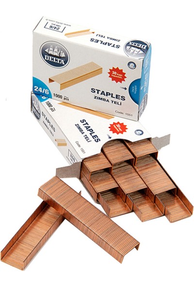 Delta Zımba Teli 1000 Li 24/6 Sarı 1551