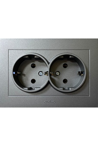 Ovivo Grano Füme Ikili Priz