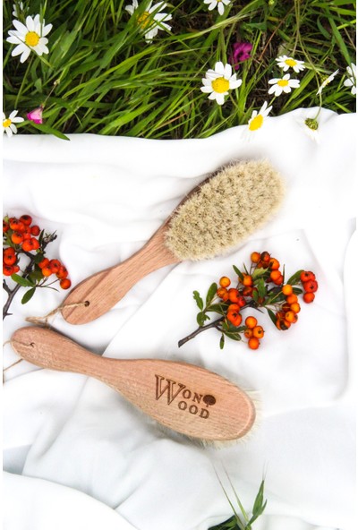 Wonwood Doğal Keçi Kılı Bebek Saç Tarağı Wonwood Doğal Keçi Kılı Bebek Saç Tarağı