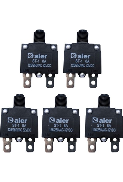 Aier Wd Aier 8 Amper Aşırı Akım Koruyucu Devre Kesici Sigorta (Termik Switch ) 5 Adet Aier Wd Aier 8 Amper Aşırı Akım Koruyucu Devre Kesici Sigorta (Termik Switch ) 5 Adet