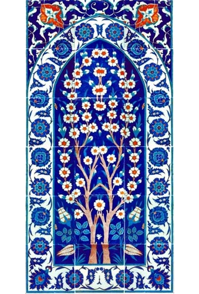 Can Seramik - 60*120 Cm. El Dekoru Kütahya Çini Pano