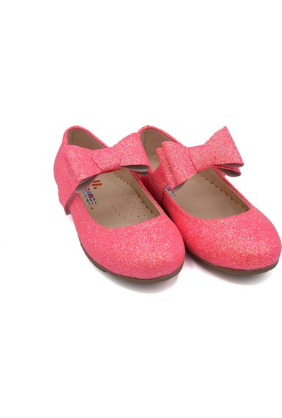 Odesa Ayakkabı Kız Çocuk Kurdeleli Simli Renkli Babet