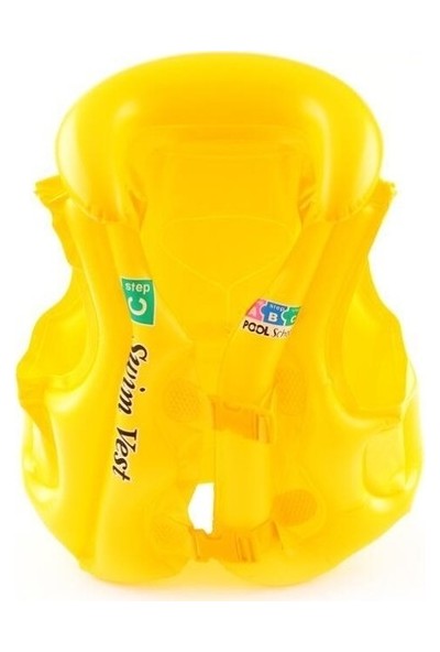 Deembro Sarı Can Yeleği 3-7 Yaş Havuz Deniz 58 Cm- 48 cm Çocuk Can Yeleği Yüzme Öğrenme Can Yelekleri
