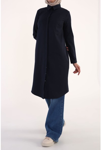 ALLDAY Gizli Patlı Uzun Gömlek