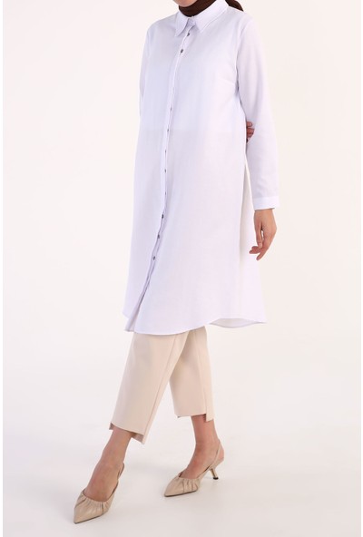 ALLDAY Gizli Patlı Uzun Gömlek