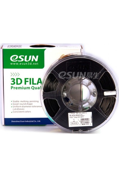 eSUN 1.75 mm Petg Filament - Siyah (Solid Black) eSUN 1.75 mm Petg Filament - Siyah (Solid Black)