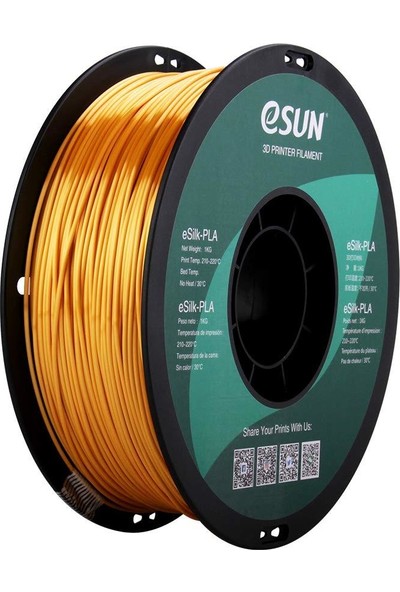 Esun Esilk 1.75MM Parlak Yüzeyli Altın Filament - Gold