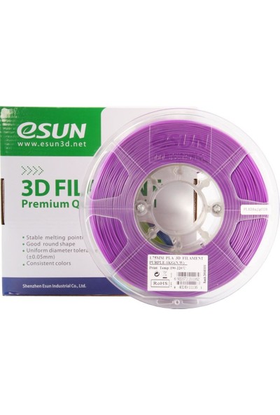 eSUN 1.75 mm Pla+ Filament - Mor eSUN 1.75 mm Pla+ Filament - Mor