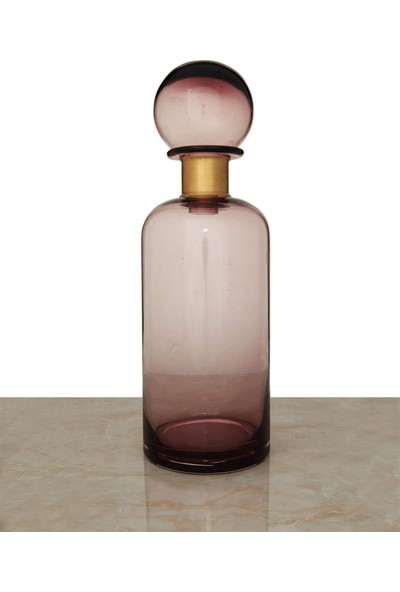 Mikasa Mürdüm Topuzlu Cam Şişe Dekor 7.003.Evd.0529