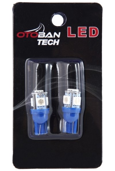 Otoban T10 Park-Plaka-Tavan LED Ampül Dipsiz 5 LED 12 V Mavi Otoban Otoban T10 Park-Plaka-Tavan LED Ampül Dipsiz 5 LED 12 V Mavi Otoban
