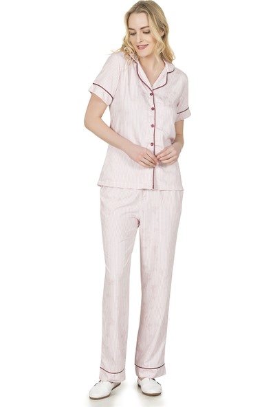 Dowry Boydan Düğmeli Kısa Kol Pijama Takımı