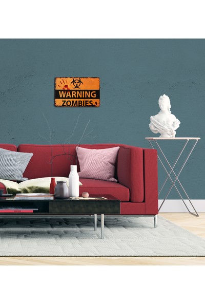 Tırtıl Hediyelik Tırtıl Zombıes Metal Levha Vintage