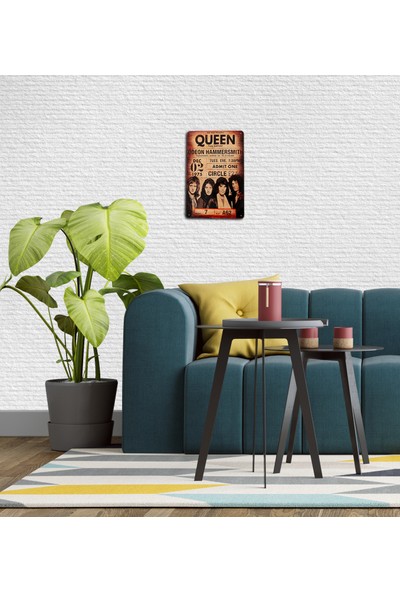 Tırtıl Hediyelik Tırtıl Queen Metal Levha Vintage