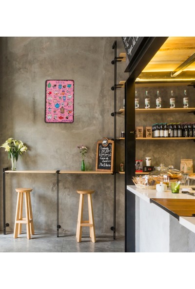 Tırtıl Hediyelik Tırtıl Tea Metal Levha Vintage