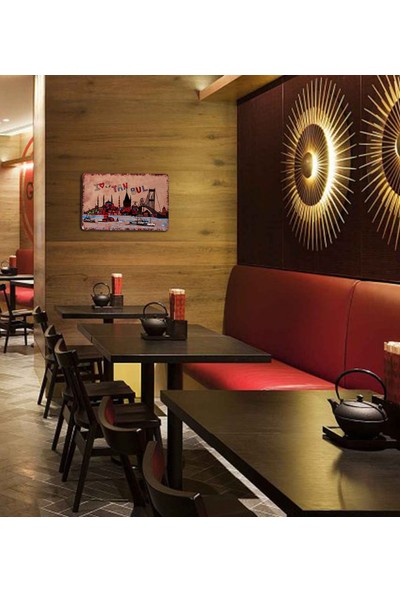 Tırtıl Hediyelik Tırtıl Istanbul Boğaz Metal Levha Vintage