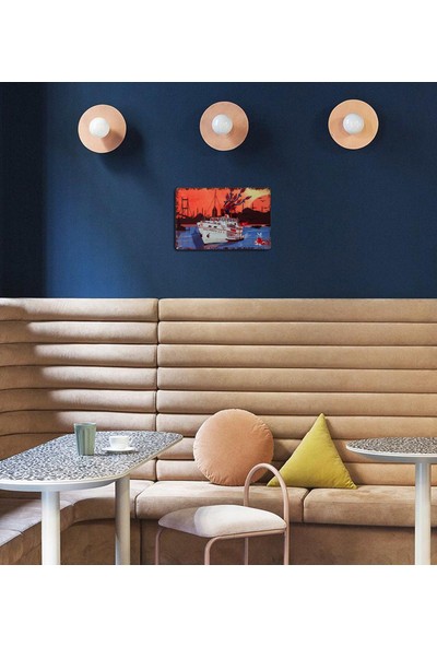 Tırtıl Hediyelik Tırtıl Istanbul Vapur Metal Levha Vintage