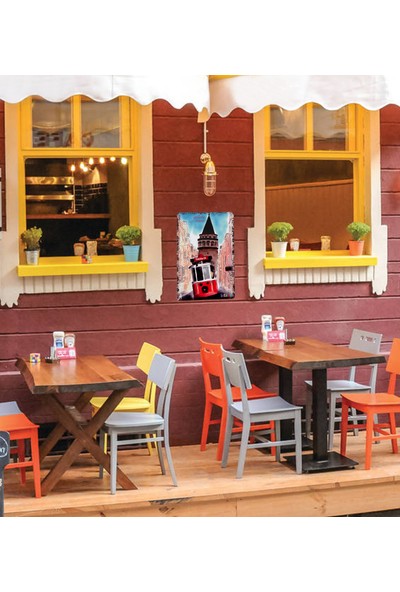 Tırtıl Hediyelik Tırtıl Galata Tramvay Metal Levha Vintage