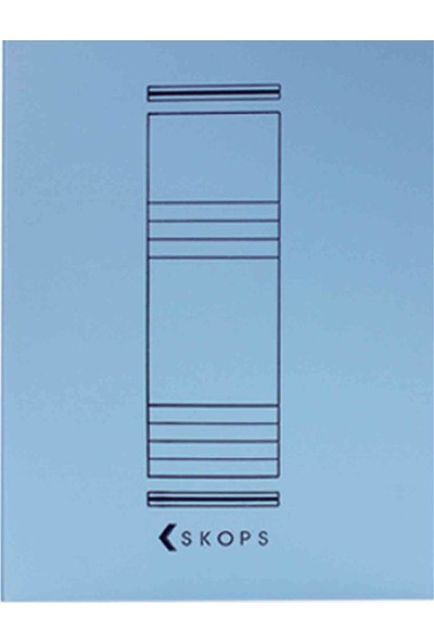 Skops Tam Kapak 1.kalite Karton Telli Dosya Mavi 10'lu