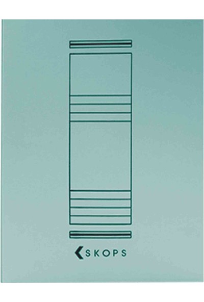 Skops Tam Kapak 1.kalite Karton Telli Dosya Yeşil 10'lu