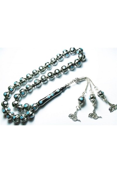 Tesbih Sepetim Usta Işçilikli Kolleksiyonluk Oltu Taşı Taşı Tesbih