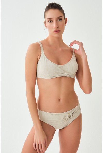 Dagi Ekru Ince Askılı Bikini Takımı Dagi Ekru Ince Askılı Bikini Takımı