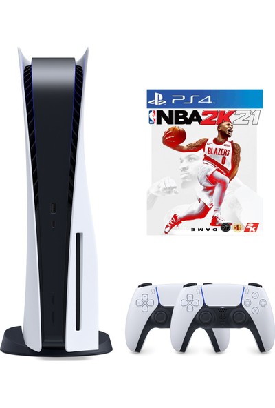 Sony PS5 Playstation 5 Oyun Konsolu + 2. Kollu + PS5 Nba 2K21 Sony PS5 Playstation 5 Oyun Konsolu + 2. Kollu + PS5 Nba 2K21