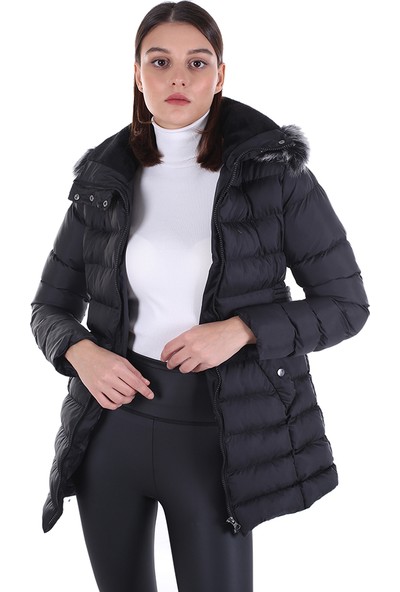Brendon Kadın Kapüşonlu Mont 522 Siyah/black 20W32000522 Brendon Kadın Kapüşonlu Mont 522 Siyah/black 20W32000522