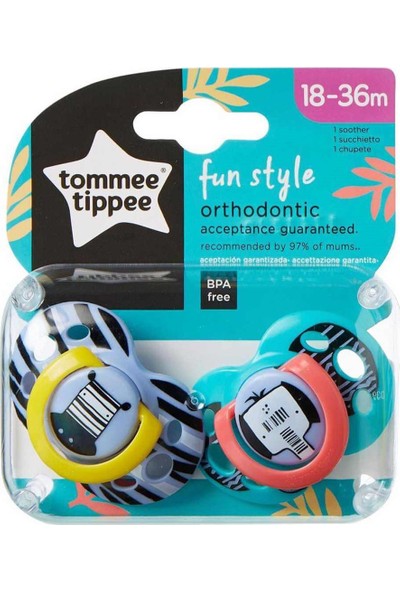 Tommee Tippee Fun Style Orthodontic Emzik 2 Adet 18-36 Ay Tommee Tippee Fun Style Orthodontic Emzik 2 Adet 18-36 Ay