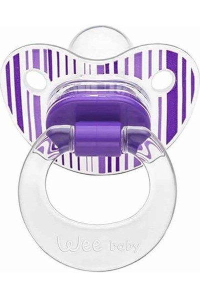 Wee Baby 837 Şeffaf Desenli Emzik No:2 Mor