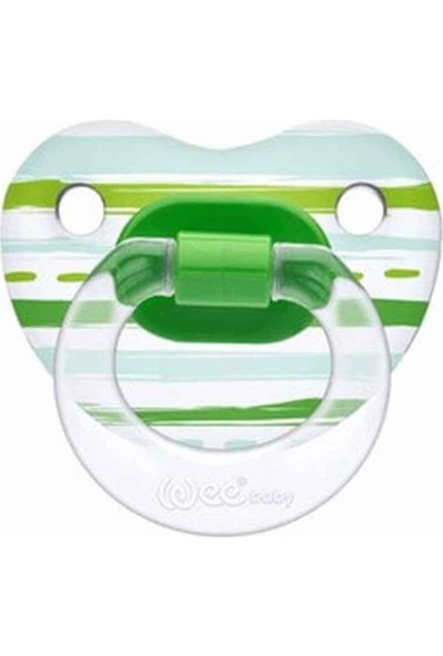 Wee Baby 837 Şeffaf Desenli Emzik No:2 Yeşil