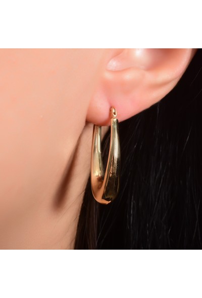 Goza Jewellery Arete Farklı Kesim Altın Halka Küpe