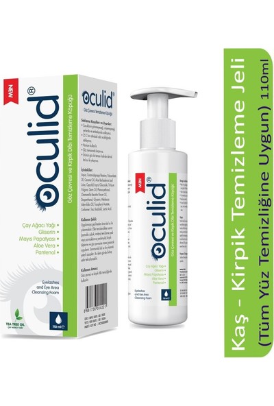 Oculid Kaş-Kirpik Temizleme Jeli (Tüm Yüz Temizliğine Uygun) Çay Ağacı + Mayıs Papatyası
