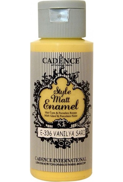 Cadence Enamel Cam Boyası E-336 Vanilya Sarı Cadence Enamel Cam Boyası E-336 Vanilya Sarı