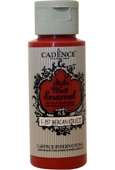 Cadence Enamel Cam Boyası F 357 Mercan Kırmızı