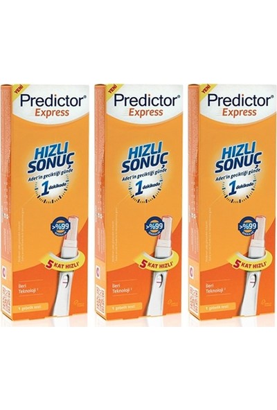 Predictor Express Hızlı Sonuç Tespit Testi 3 Adet Predictor Express Hızlı Sonuç Tespit Testi 3 Adet